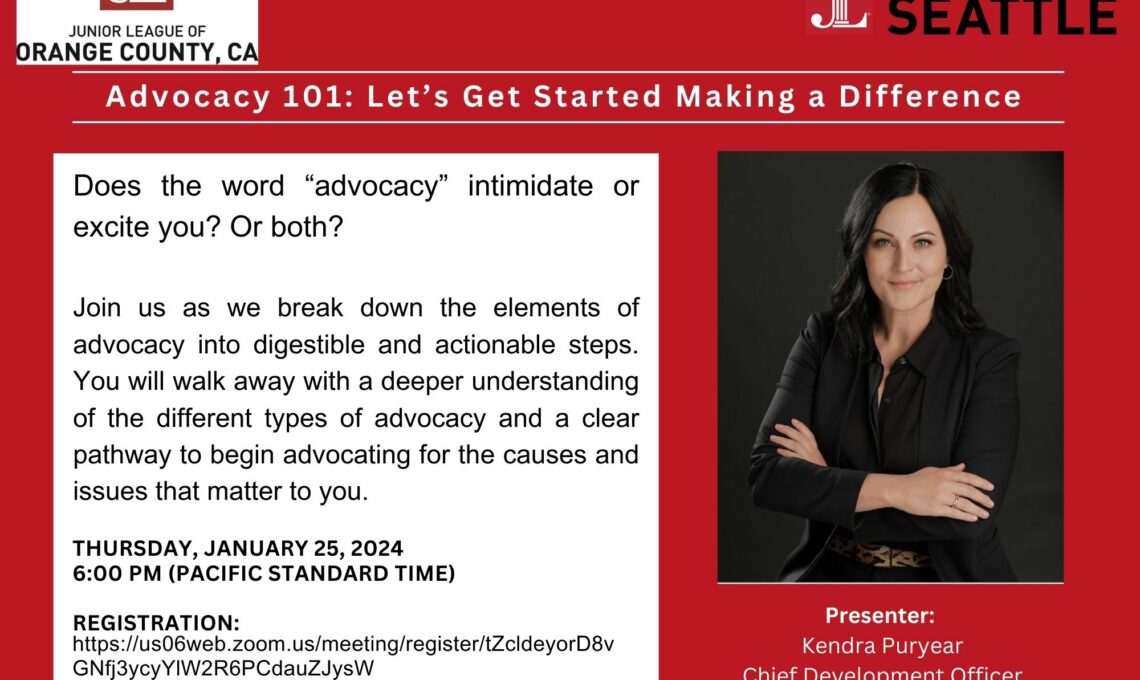TRAINING - Advocacy 101 Hosted by the Junior Leagues of Seattle and ...